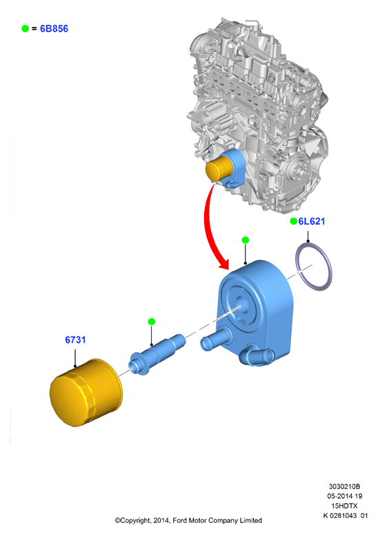 FORD 1 883 037 Yağ filtresi | ParcaDolu.com